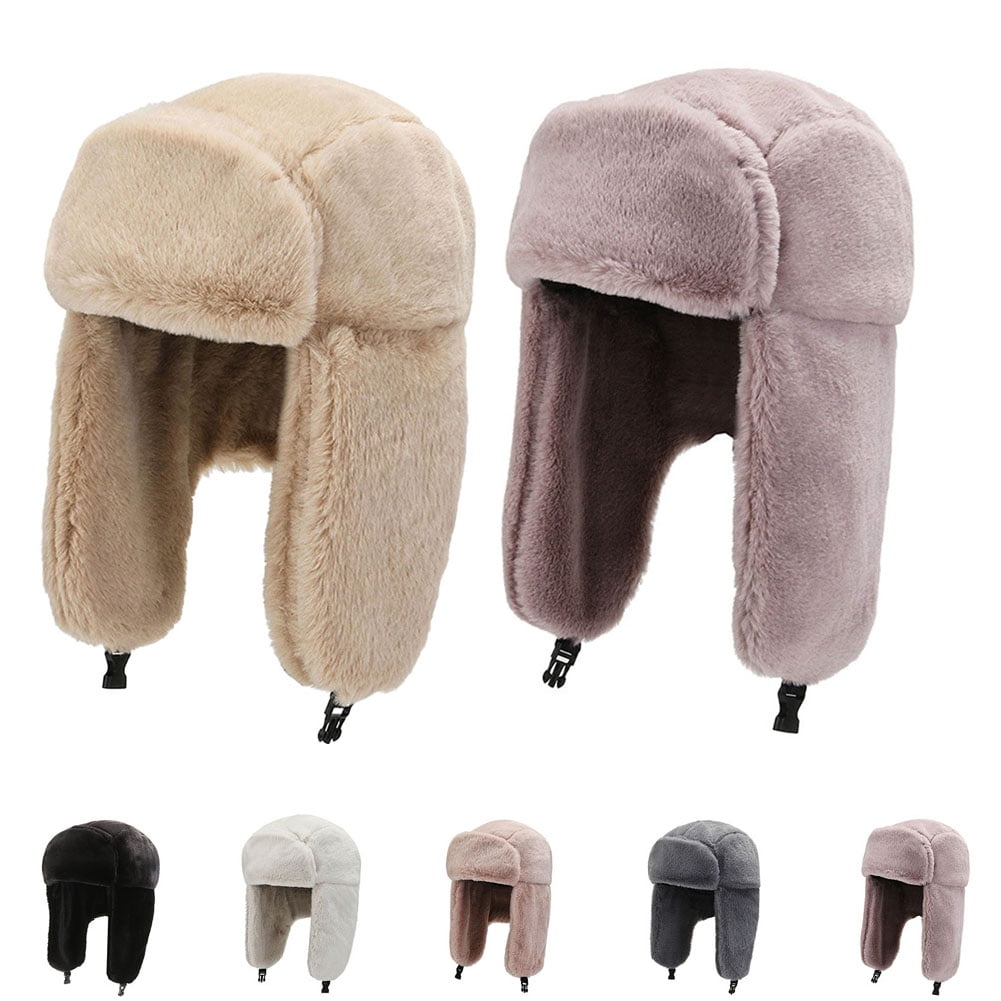 Zhaomeidaxi Cold Weather Trapper Hat Winter Warm Trooper Ski Hats with ...