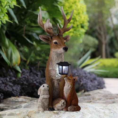 Zhaomeidaxi Deer Decoy Resin Deer Decoration, Sika Deer Fawn Figurine ...