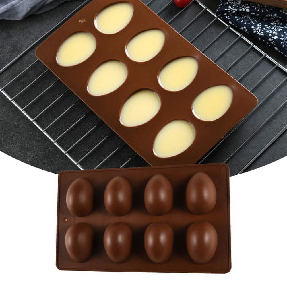 Zhaomeidaxi Egg Shape Silicone Molds, 8-Cavity Food-grade Baking Mold ...
