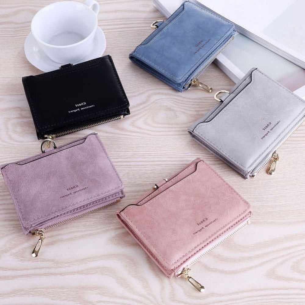 Zhaomeidaxi Frosted Retro Simple Ladies Wallets, Ladies Wallets Small ...