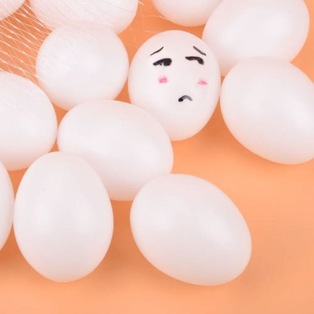 Zhaomeidaxi Hyper-Realistic White/Nature Plastic Eggs - Fake Easter ...