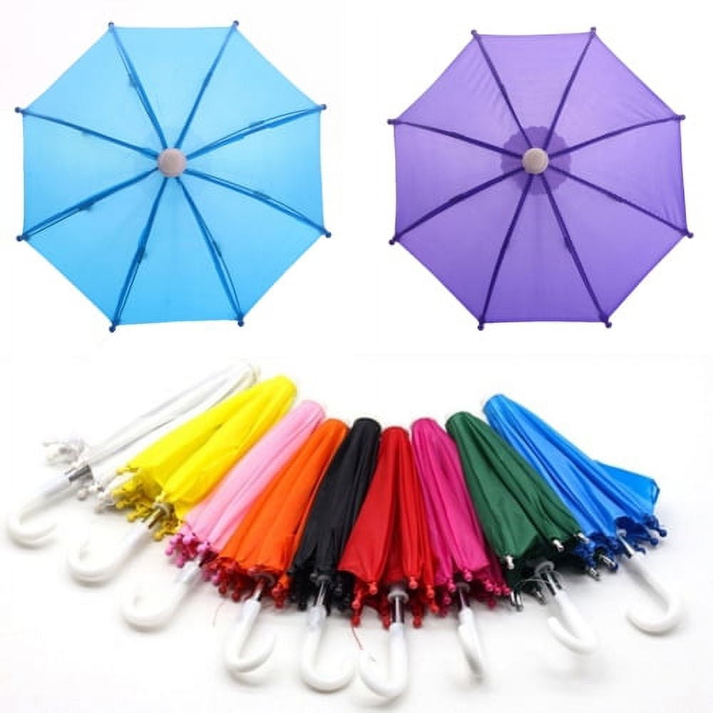 Zhaomeidaxi Mini Cute Solid Color Beads Doll Toys Sunny Rainy Umbrella ...