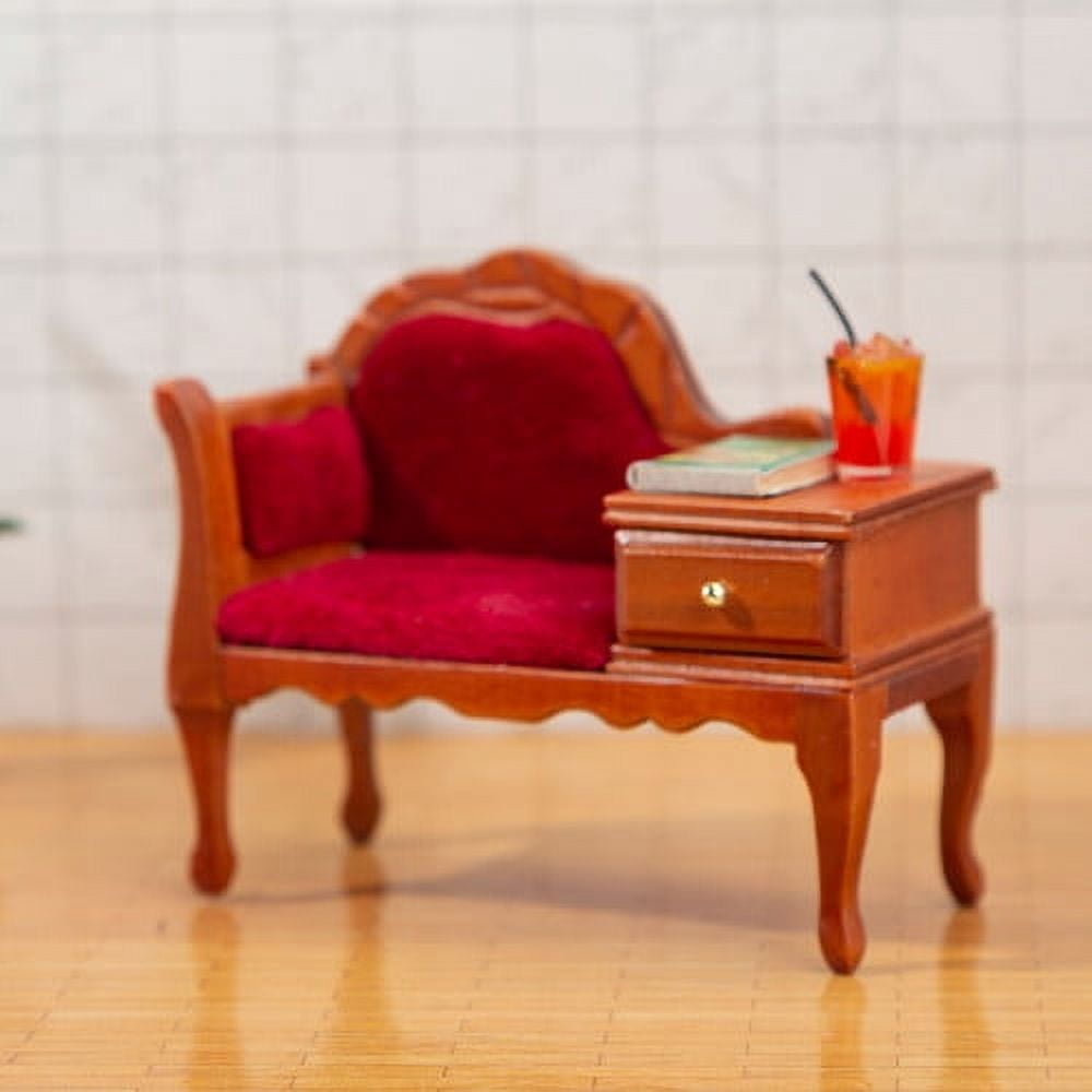 Zhaomeidaxi Mini Sofa with drawer cabinet, Miniature Wood Furniture ...