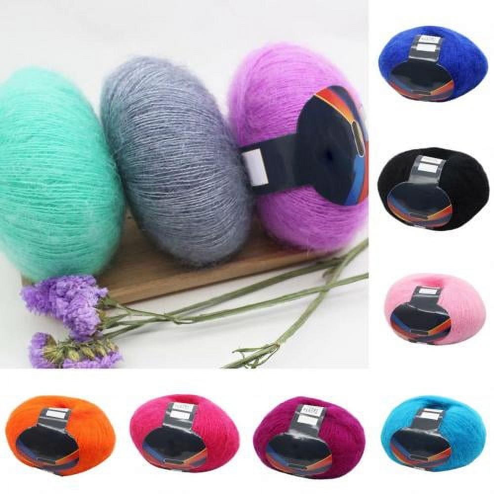 Zhaomeidaxi Mohair Solid Color Crochet Wool Yarn, Soft Mohair Knitting ...
