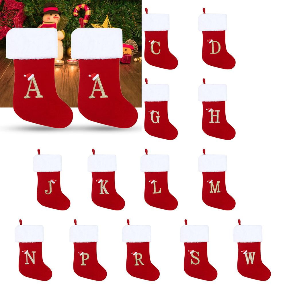 Zhaomeidaxi Monogram Embroidered Initial Cable Knit Red Christmas ...