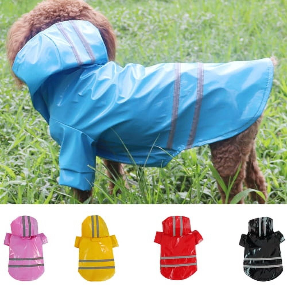 Zhaomeidaxi Pet Dog Raincoat Hooded Jacket Poncho Puppy Raincoat ...