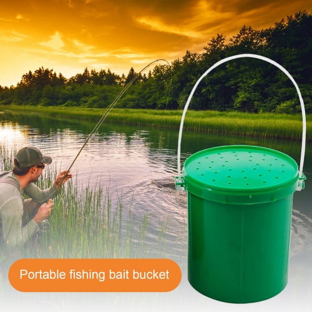 Zhaomeidaxi Portable Live Lure Bucket Reusable Plastic Worm Bait Bucket ...