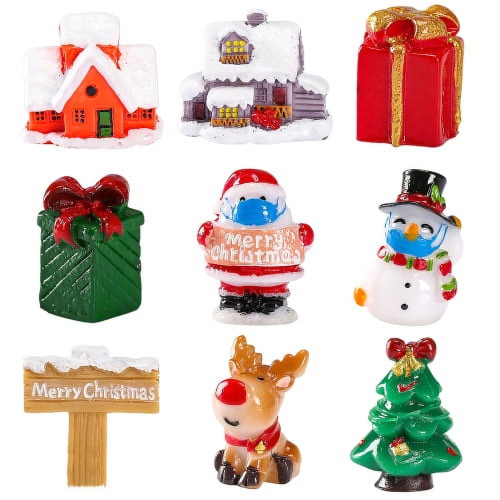 Zhaomeidaxi A Set of Christmas Resin Miniature Figurines Doll House ...
