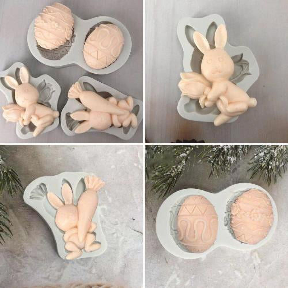 Zhaomeidaxi Silicone Egg Pan, Silicone Molds of Easter Egg and Bunny ...