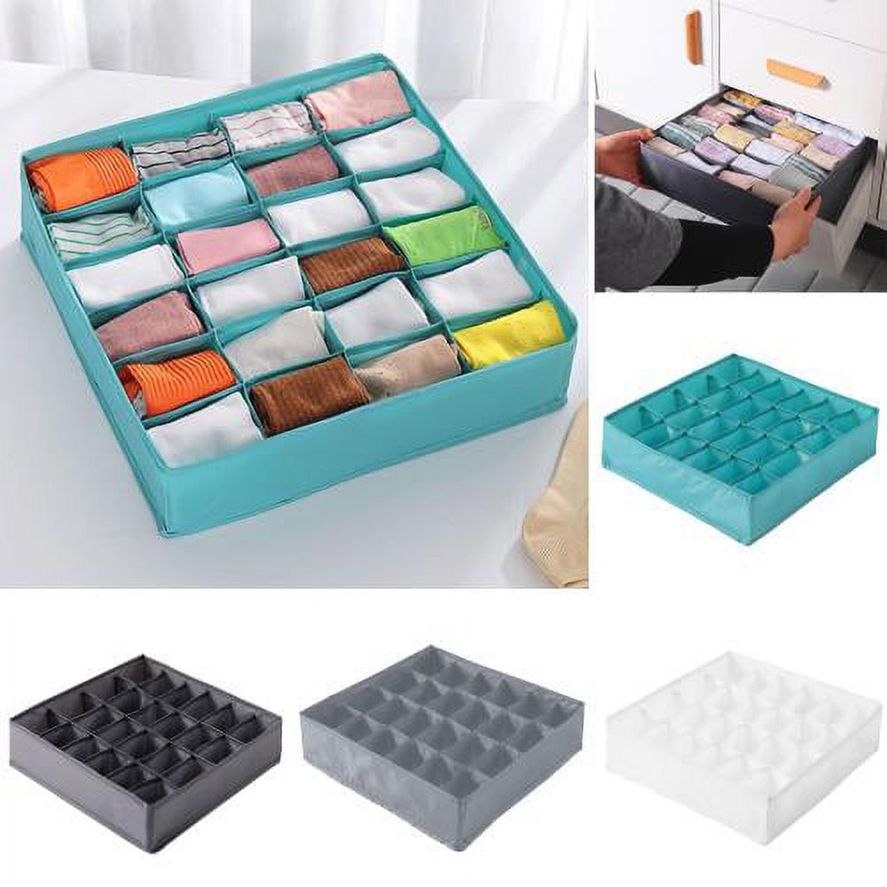 Zhaomeidaxi Sock Underwear Organizer Dividers, 24 Cell Drawer ...