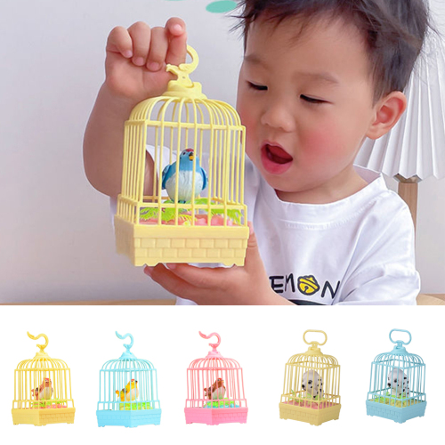 Zhaomeidaxi Voice-Activated Induction Birds Birdcage Toy , Singing ...