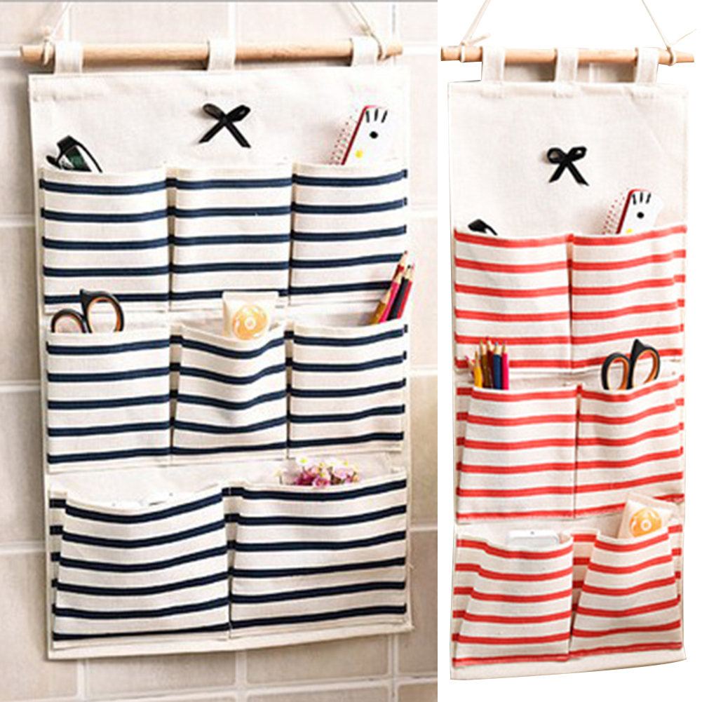 Zhaomeidaxi Wall Closet Hanging Storage Bag, Premium Cotton Linen Over ...