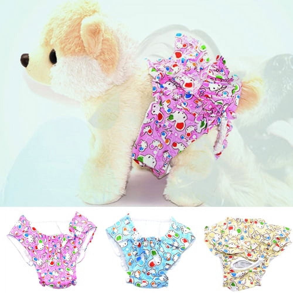 Zhaomeidaxi Washable Female Diapers Cartoon Print Dog Diapers, Comfort ...