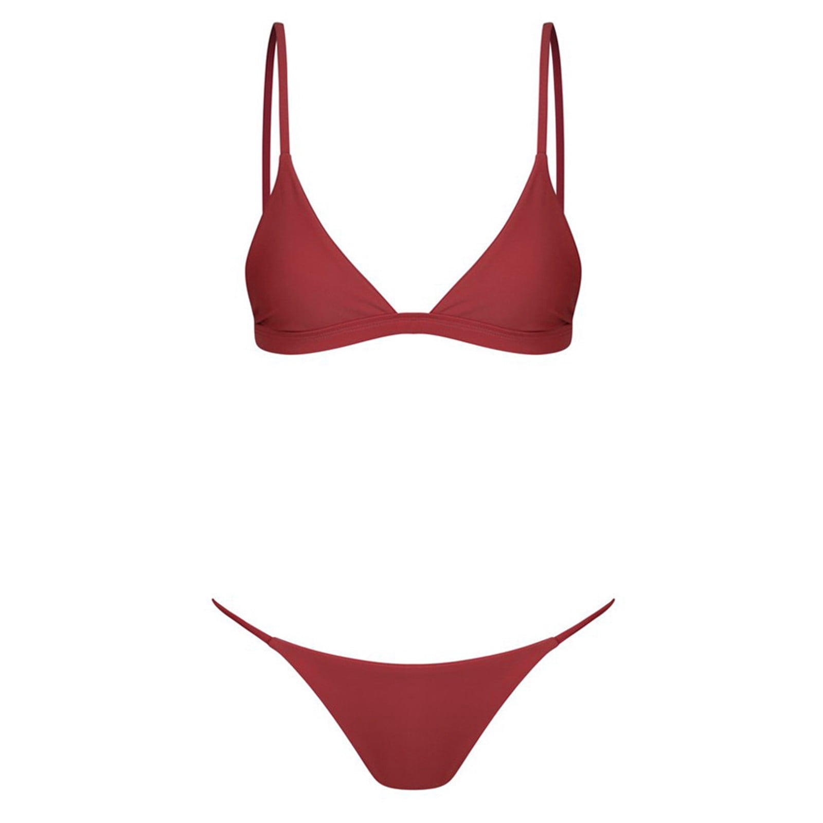 Zhden Bikini Set for Women High Waisted Bikini Sets Cross Back Bathing ...