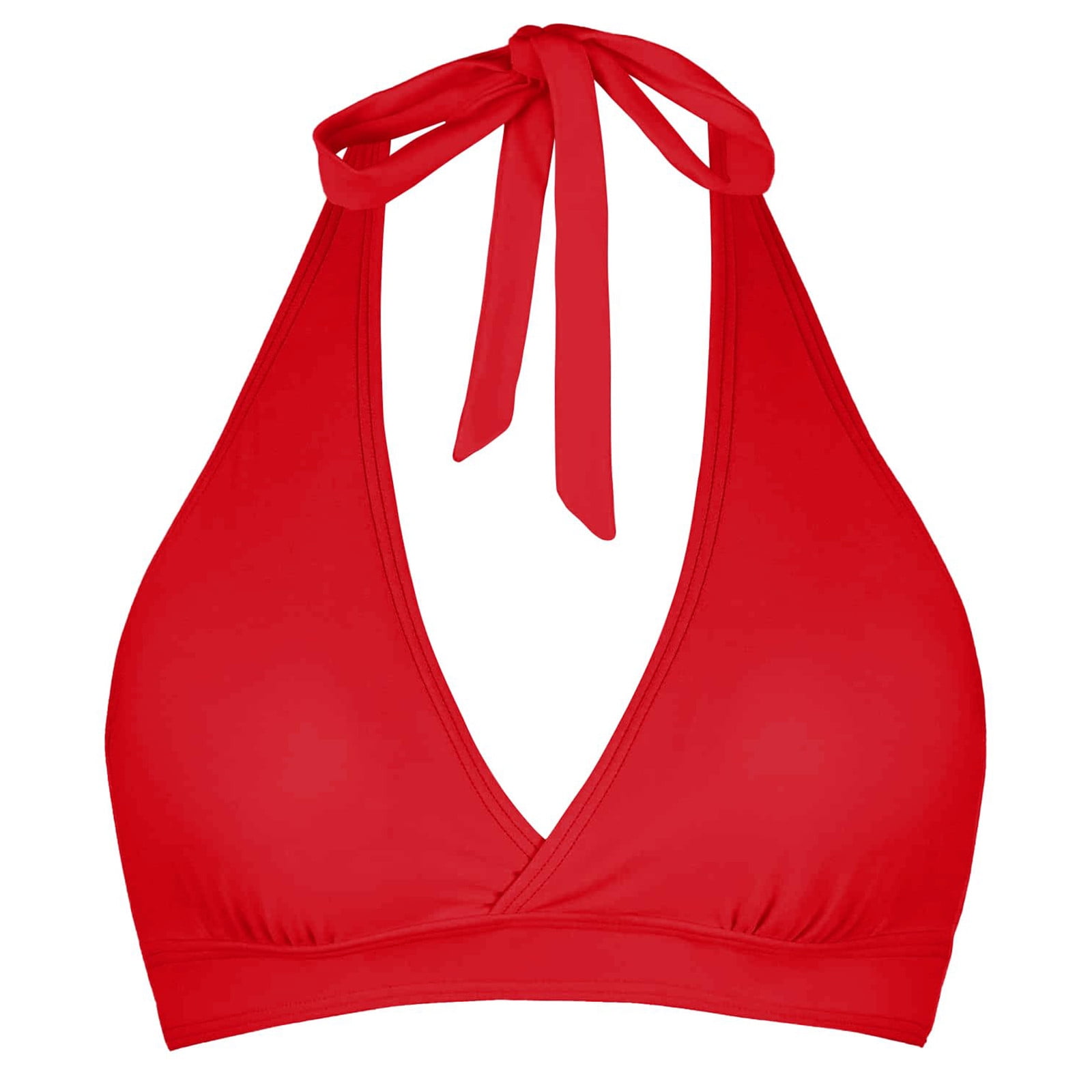 Zhden Bikini Tops for Women Supportive Halter Bikini Sexy V Neck ...