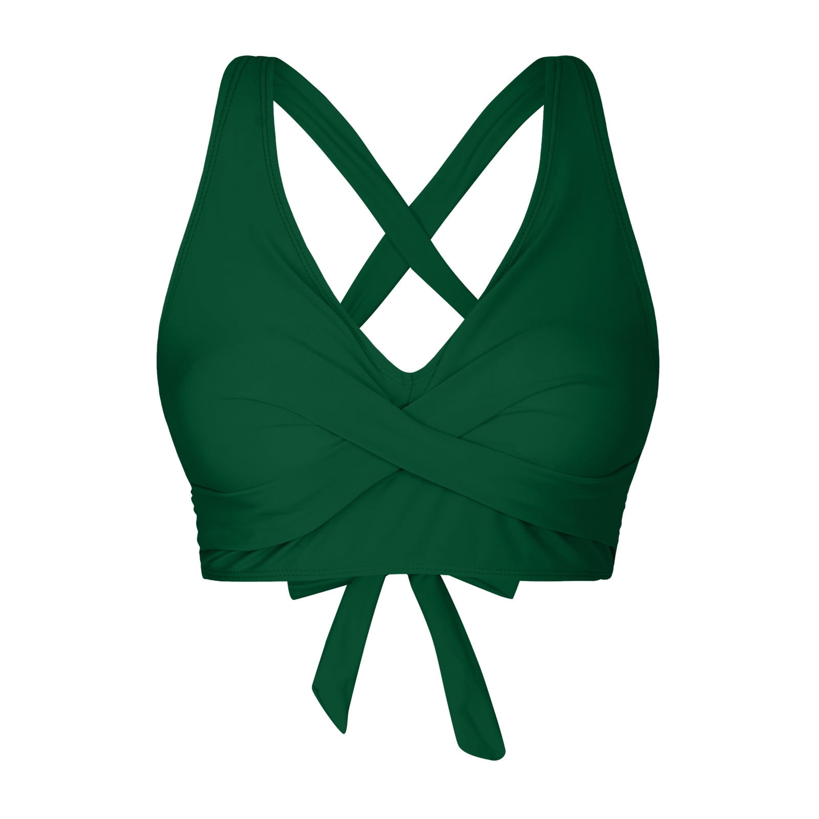 Zhden Bikini Tops for Women - Underwire Bikini Top Criss Cross Push Up ...