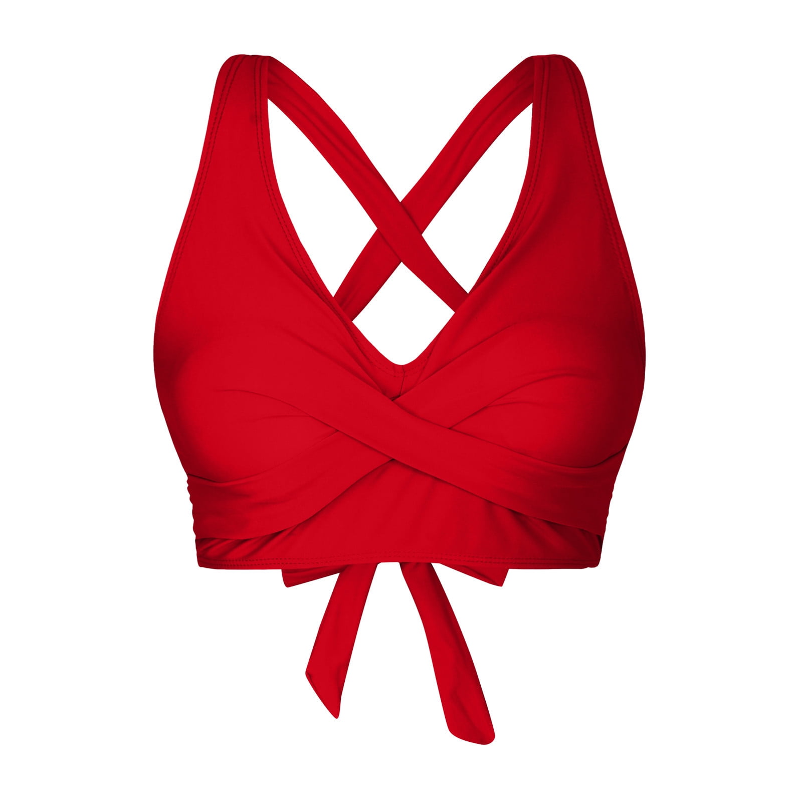Zhden Bikini Tops for Women - Underwire Bikini Top Criss Cross Push Up ...