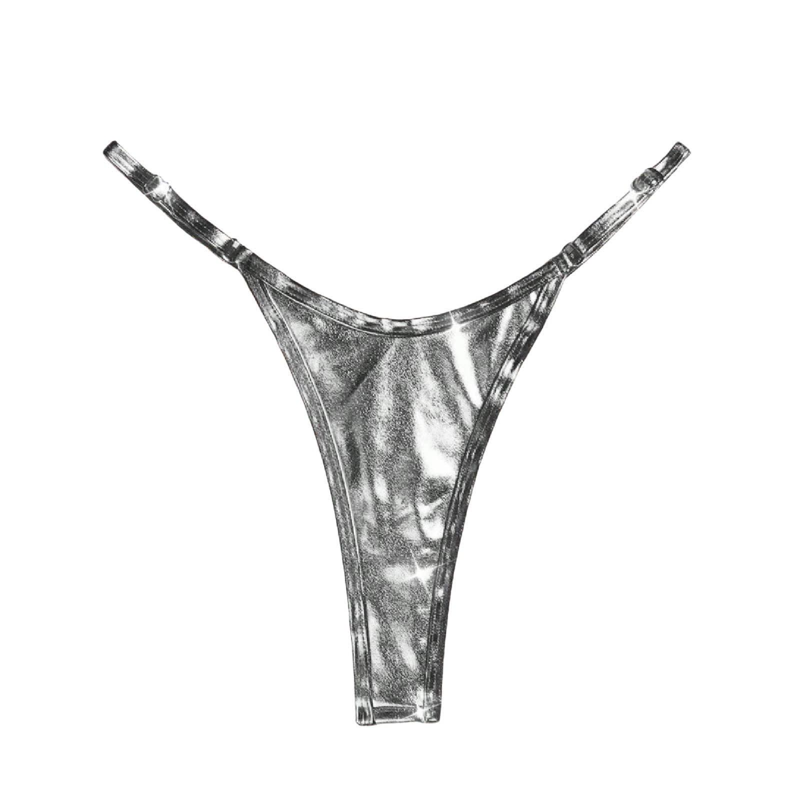 Zhden Bikini Bottoms for Women Sexy Cheeky Thong Brazilian Cut Low Rise ...