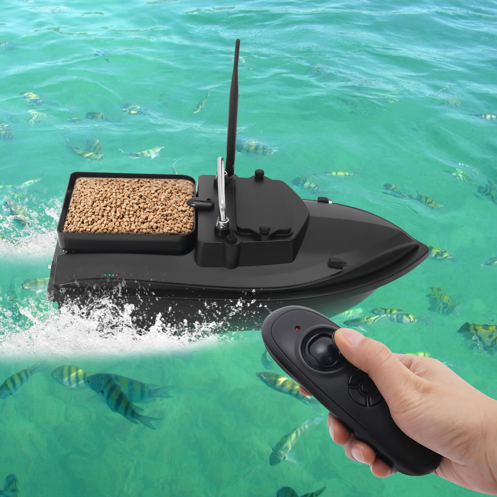 ZhdnBhnos 1.5kg RC Fishing Bait Boat Dual Motor Long Distance Fish Bait ...