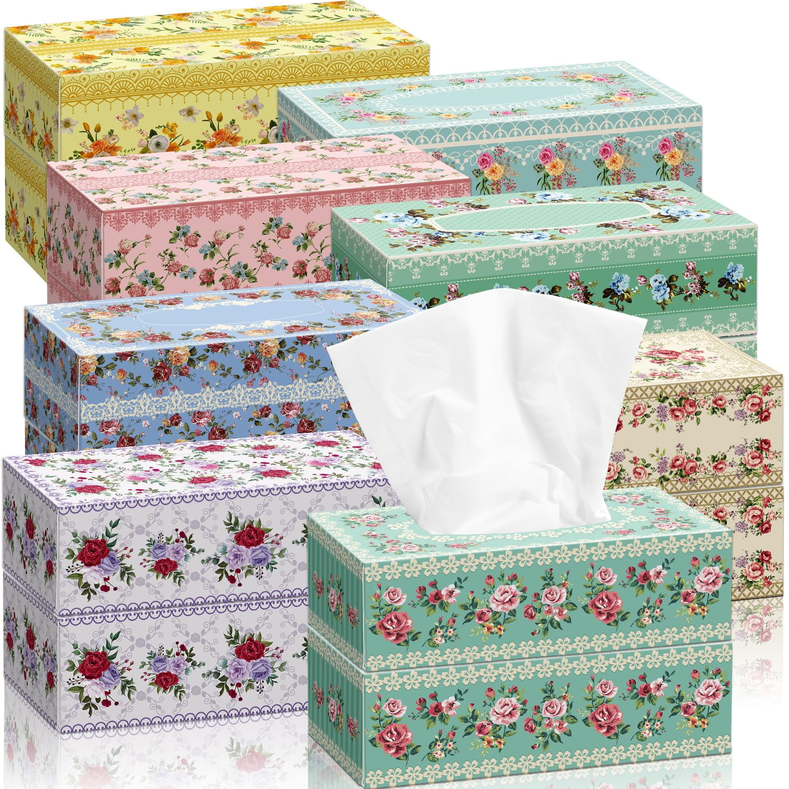 Zhehao 16 Packs Tissue Boxes 3 BSL1 Ply 2080 Sheets Soft Facial Tissues ...