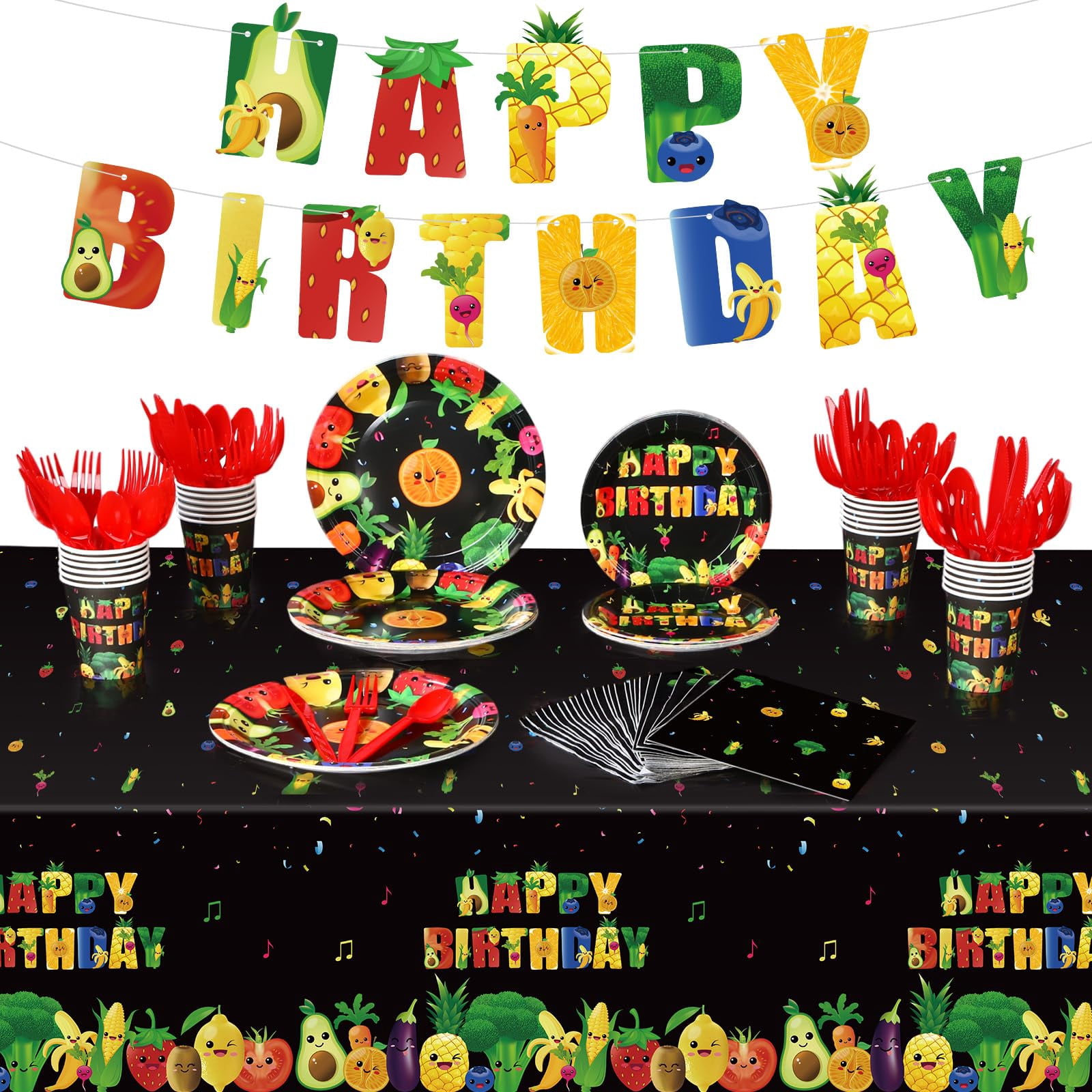 Zhehao 172 PCS Dancing Party Decorations Include Birthday Tableware Set ...
