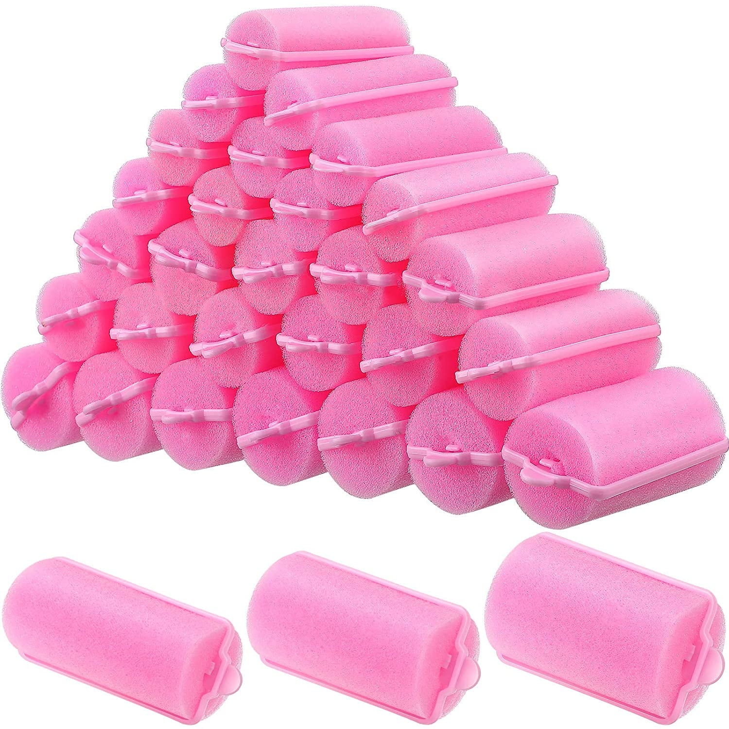 Zhehao 36 Pcs Foam Sponge Hair Rollers 2.76 Inch Small Flexible ...