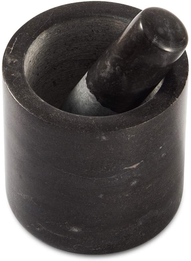 ZhenSanHuan Natural Granite Mortar and Pestle – Solid and Durable ...