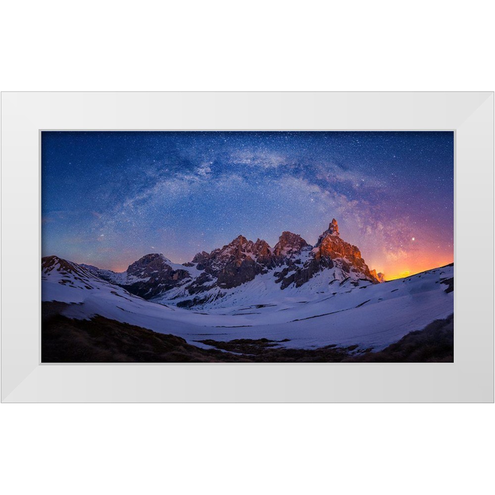 Zheng, Michael 32x20 White Modern Wood Framed Museum Art Print Titled ...