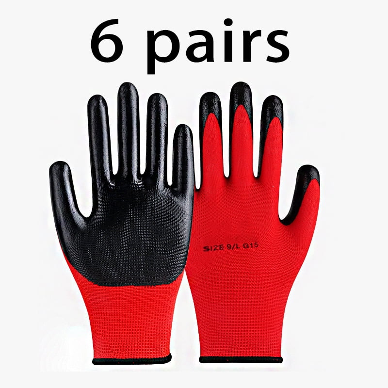 ZhengYanxiang6/12/24/48 pairs of work gloves with durable wrinkled ...