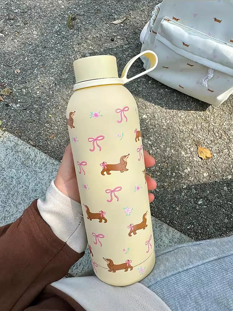 ZhengYanxiangKawaii Puppy Coffee Tumbler Stainless Steel Thermos Bottle ...
