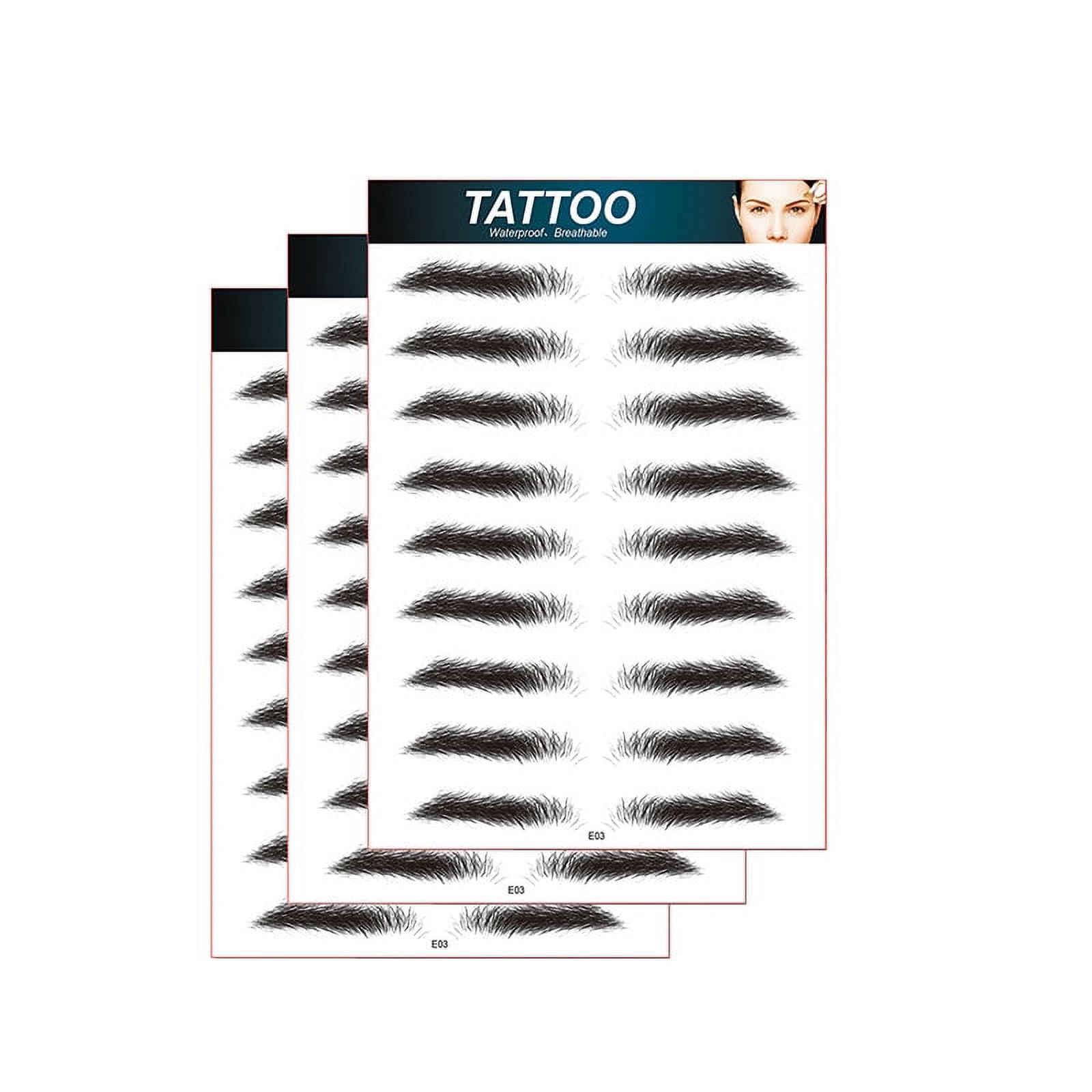 ZhengYuHao 10 Pairs Eyebrow Tattoo for Men Realistic Fake Eyebrows ...