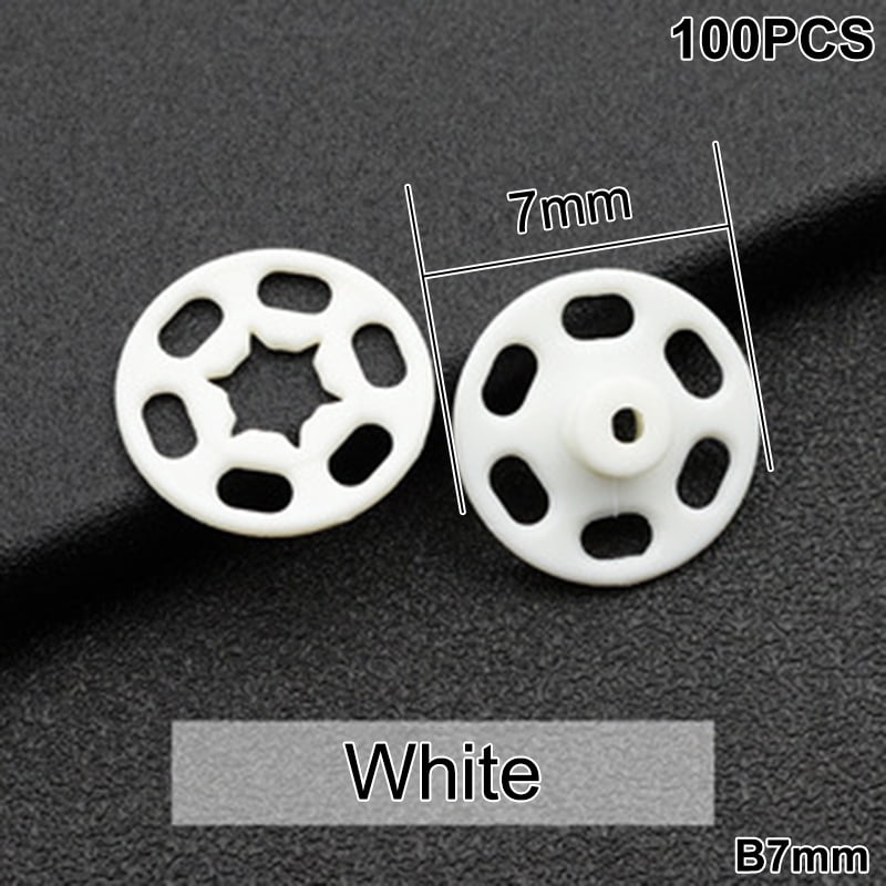 ZhengYuHao 100Pcs Transparent ABS Plastic Invisible Snap Fasteners ...
