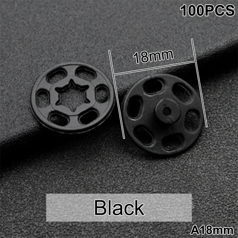 ZhengYuHao 100Pcs Transparent ABS Plastic Invisible Snap Fasteners ...