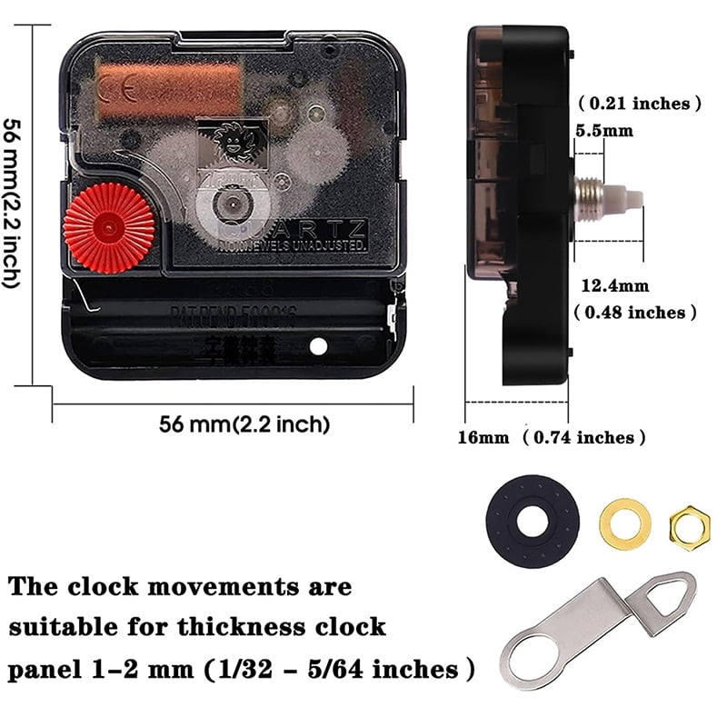 ZhengYuHao 1Pc DIY Clock Mechanism SUN 12888 Clock Accessory Silent Step Quartz Movement 8 /12.4 ...