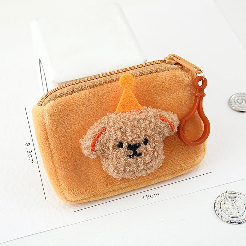 ZhengYuHao Cartoon Plush Dog Coin Bag Card Holder Mini Wallet Cartoon ...