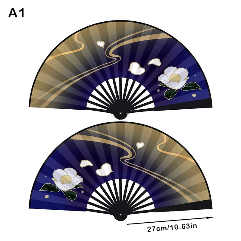 ZhengYuHao Genshin Impact Kamisato Ayaka Cosplay Fan Cloth Folding Fan ...