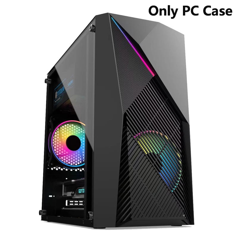 ZhengYuHao Home Office PC Case M-ATX ITX Side Transparent Computer Case Gaming Case Desktop Case ...