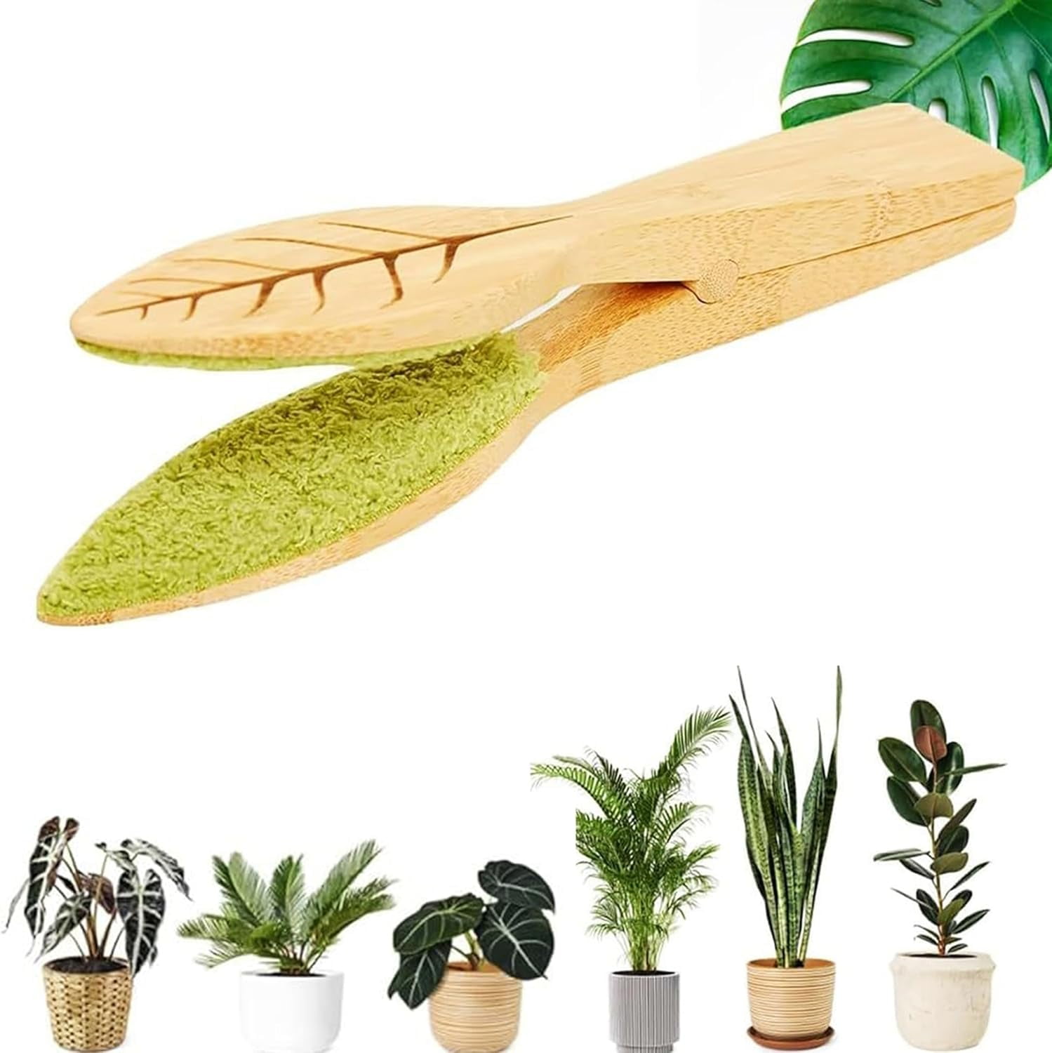 ZhengYuHao Leaf Cleaning Tongs, House Plant Leaf Cleaning Tongs brush ...