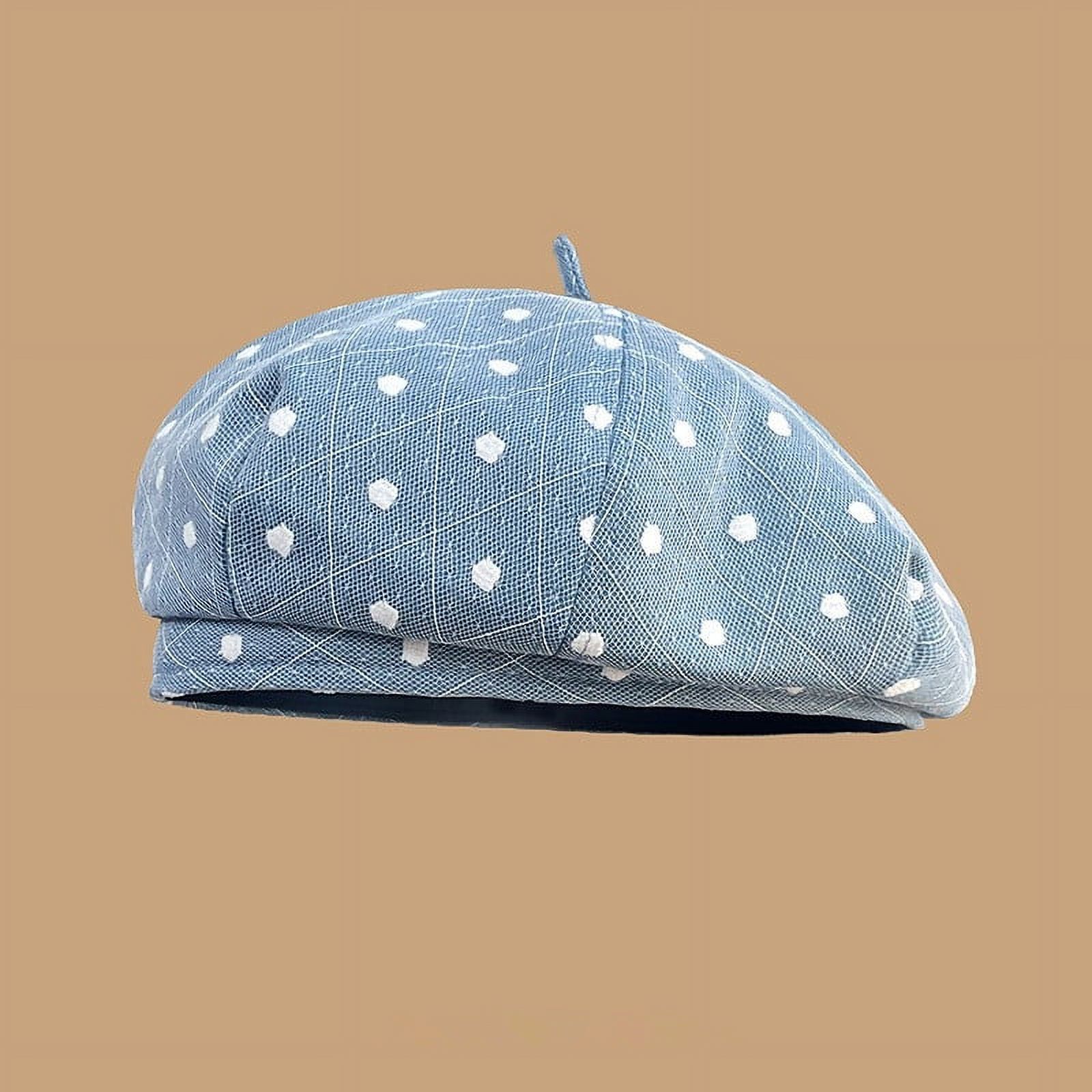 Zhengsping High Quality Lace Hollow Heart Denim Beret For Women With ...