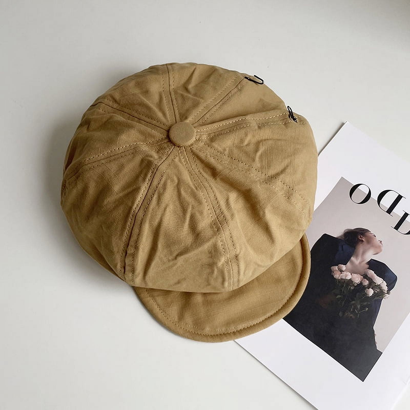Zhengsping Japanese Octagonal Hat, Female Retro Beret, Revealing Face ...