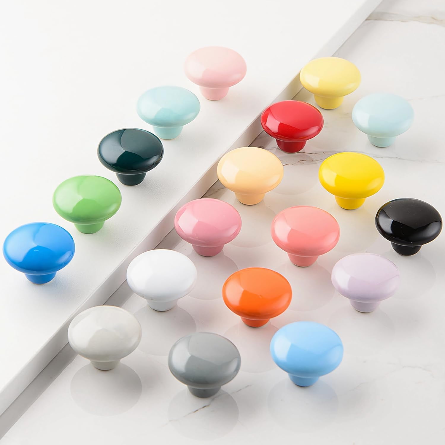 Zhengup 15 Pack Boheimian Retro Ceramic Knobs Vintage Dresser Button ...