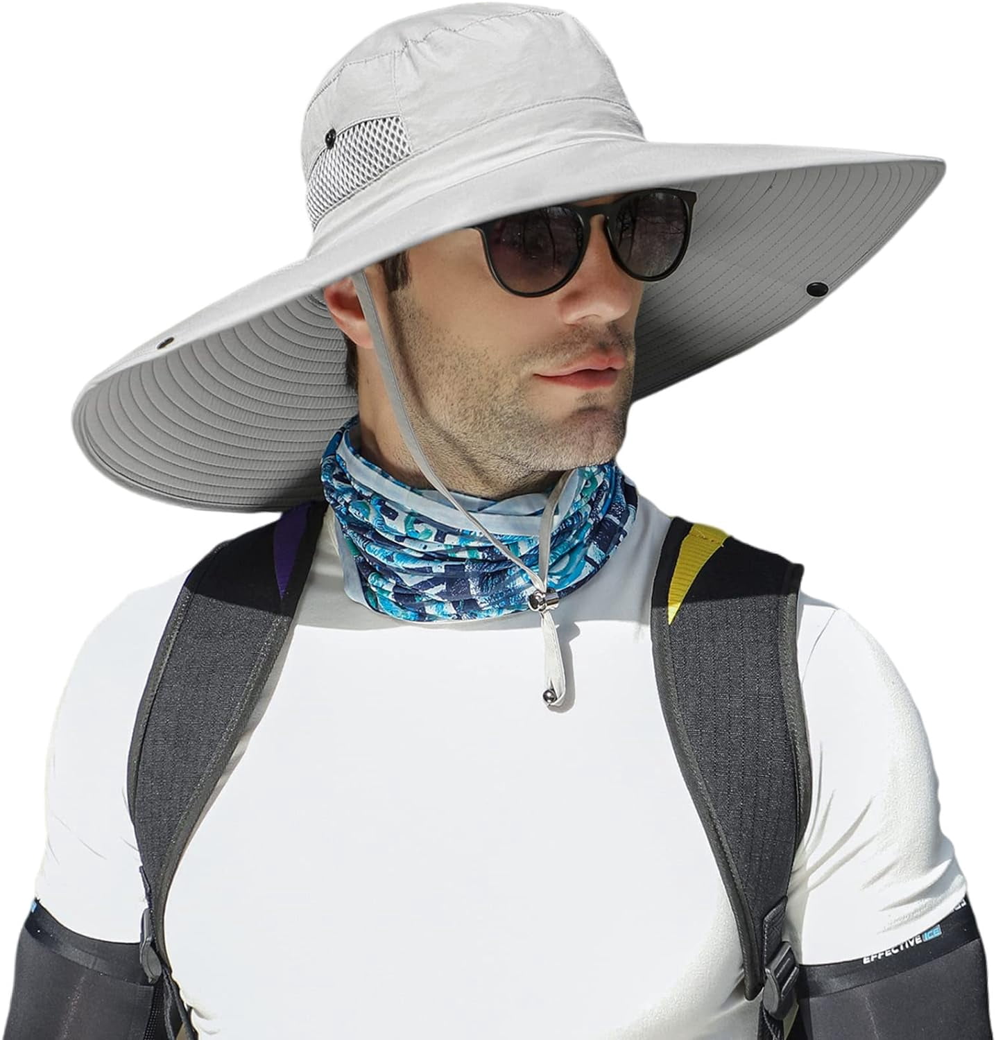 Zhengup 6" Wide Brim Sun Protection Hat Outdoor Unisex Bucket Hats for ...