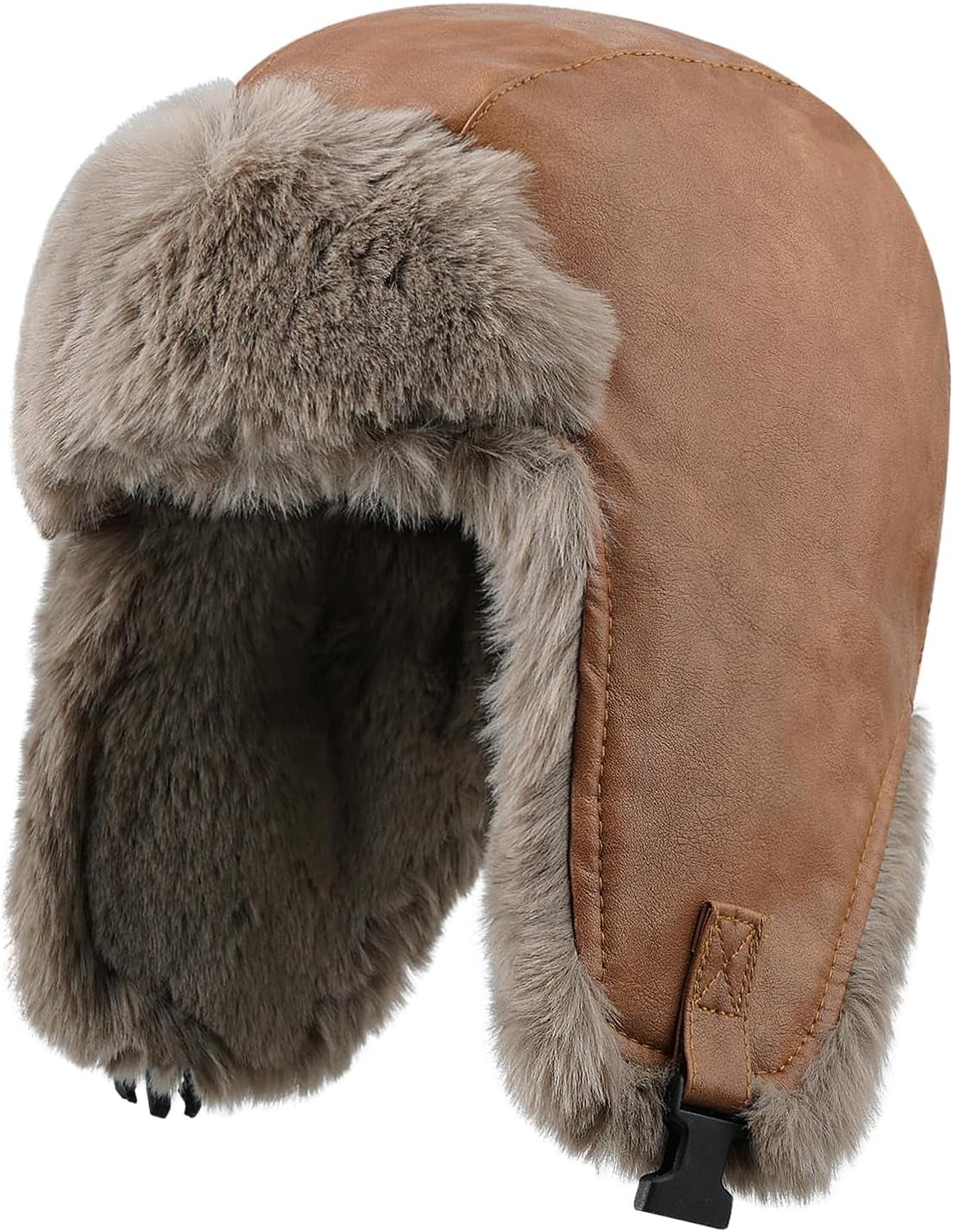 Zhengup Aviator Faux Leather Trapper Eskimo Earflap Hunting Hat Cold ...