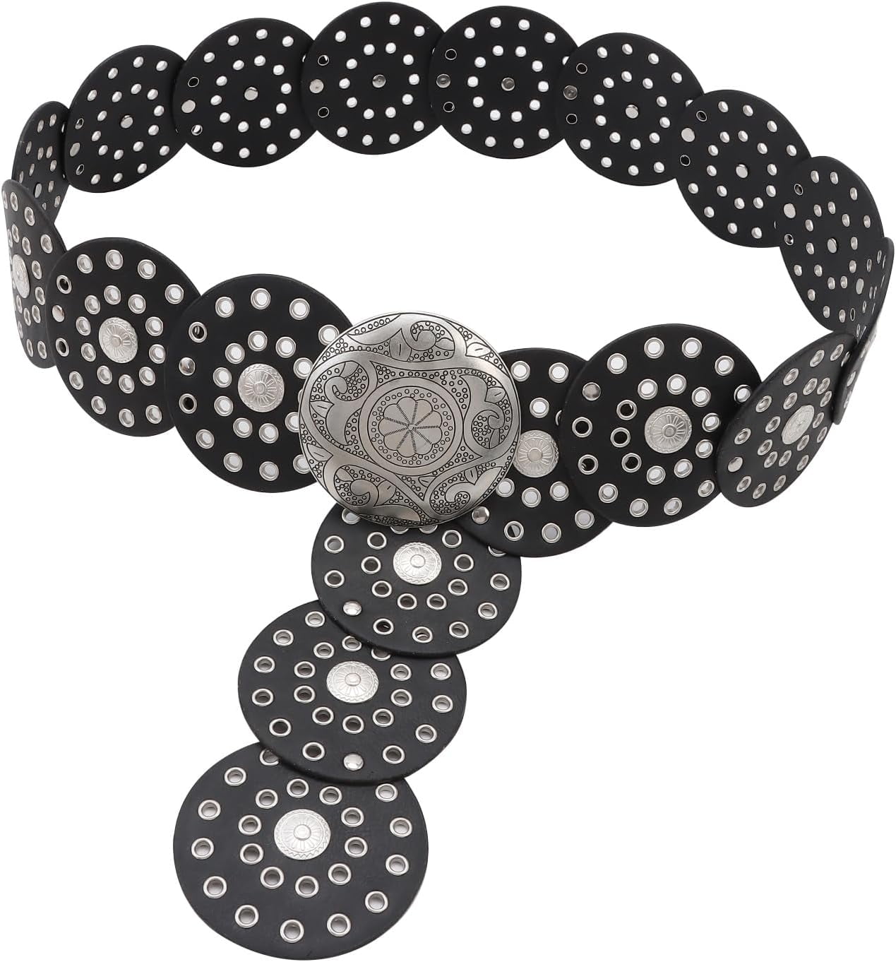 Zhengup Hollow Disc Belt Western Style Exaggerated Cowboy Wide Disc ...