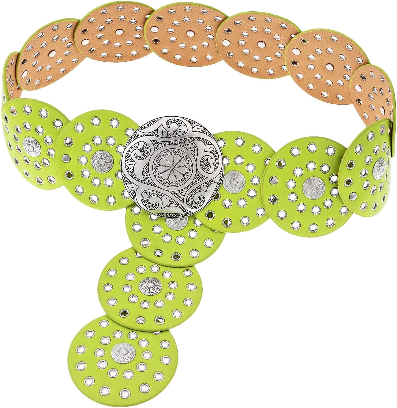Zhengup Hollow Disc Belt Western Style Exaggerated Cowboy Wide Disc ...