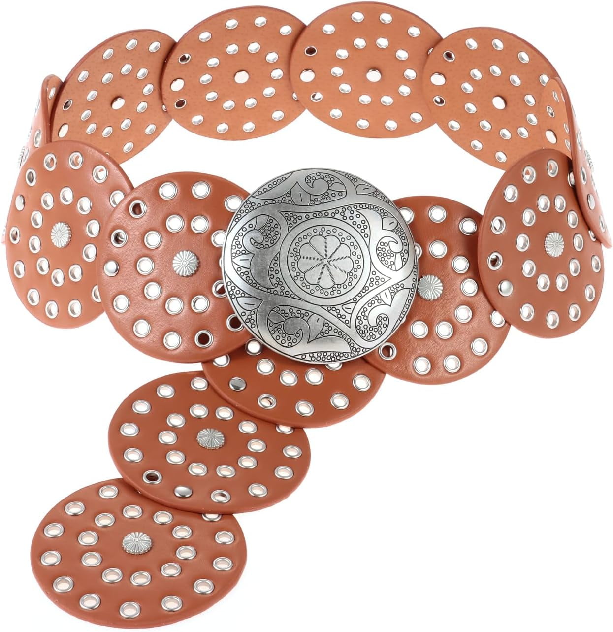 Zhengup Hollow Disc Belt Western Style Exaggerated Cowboy Wide Disc ...
