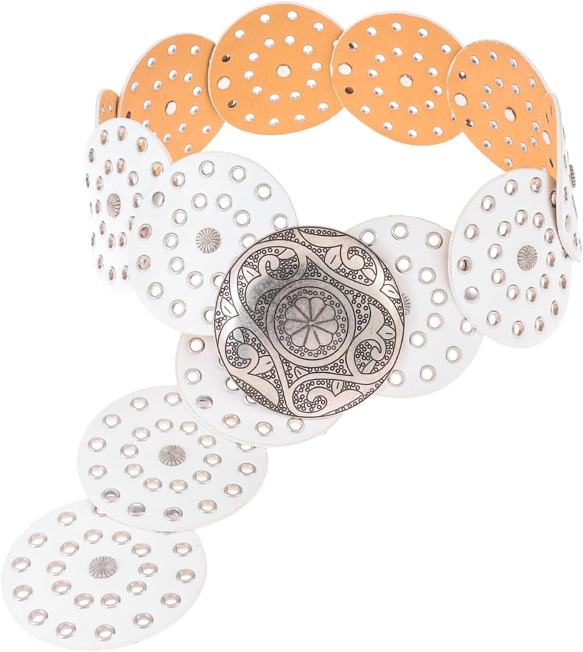 Zhengup Hollow Disc Belt Western Style Exaggerated Cowboy Wide Disc ...