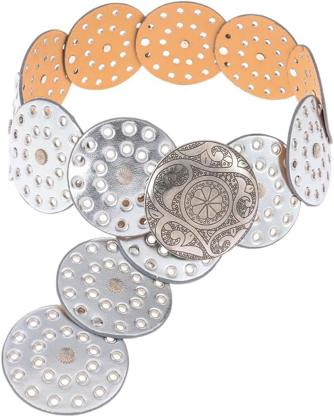 Zhengup Hollow Disc Belt Western Style Exaggerated Cowboy Wide Disc ...