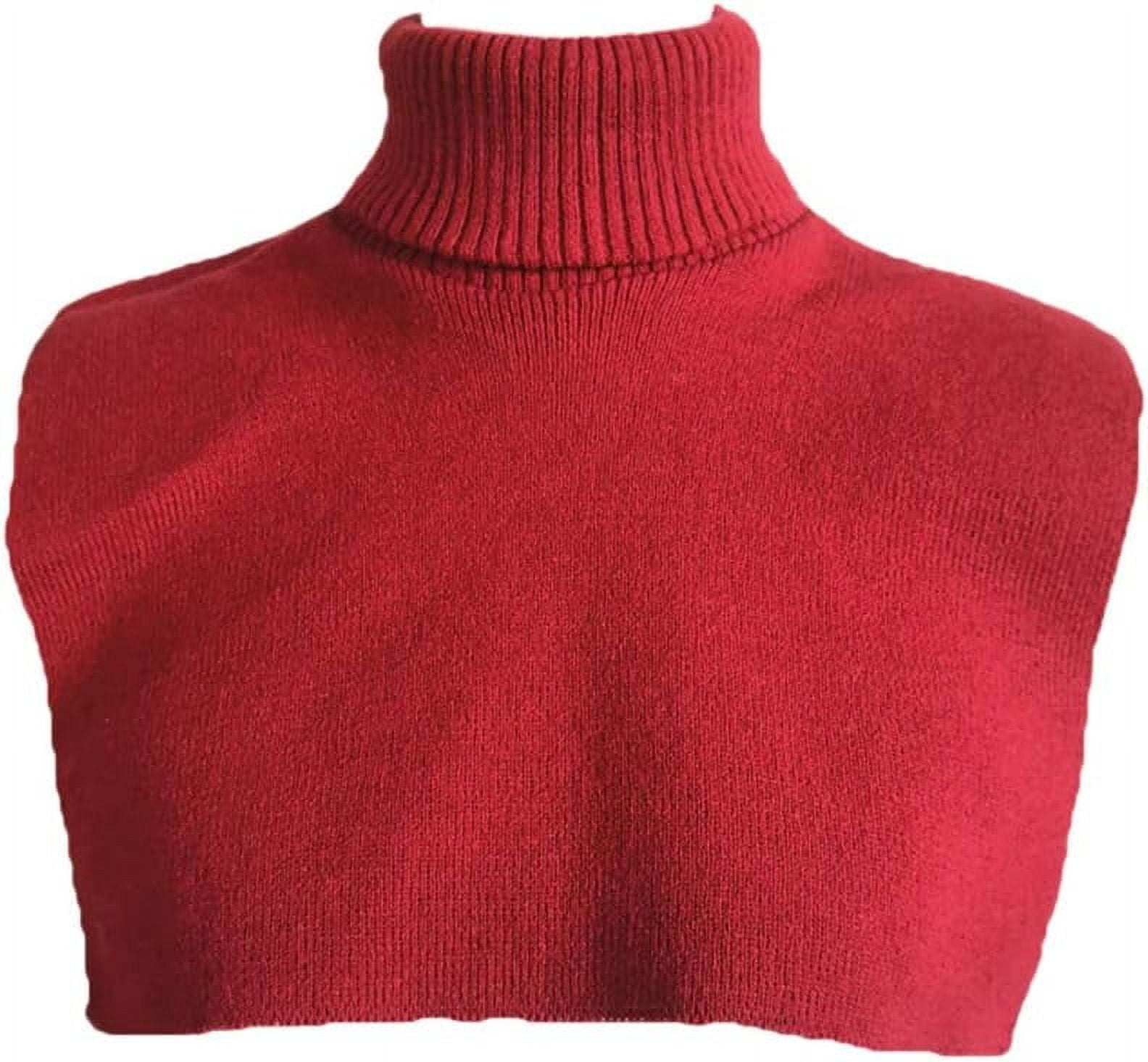 Zhengup Knitted Mock Turtleneck Fake Collar Winter Unisex Half Blouse ...