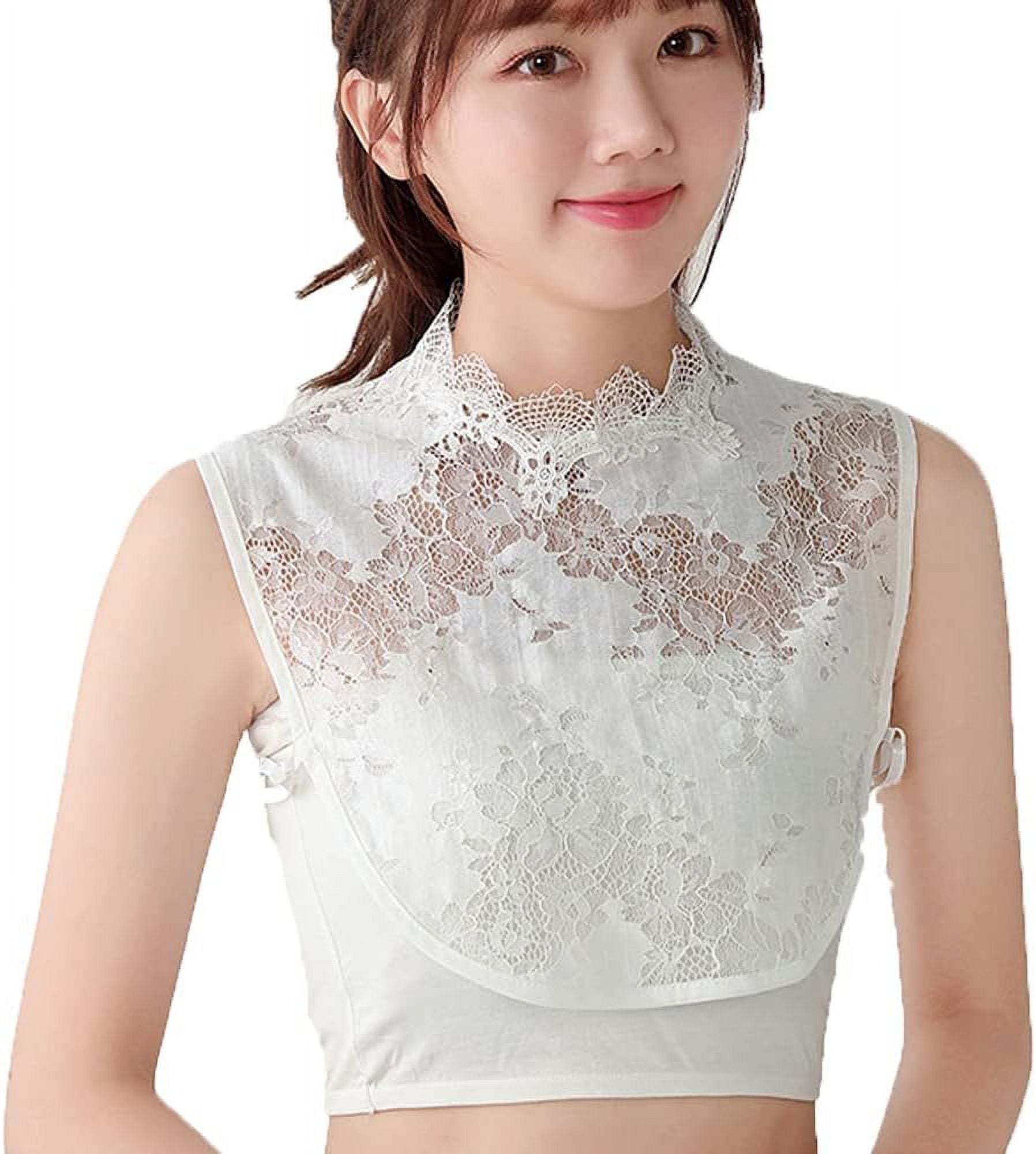 Zhengup Lace Fake Collar Half Top Mock Blouse False Collar Peter Pan ...